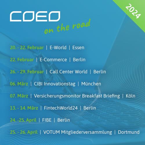 coeo on tour: Our events in the first half of 2024